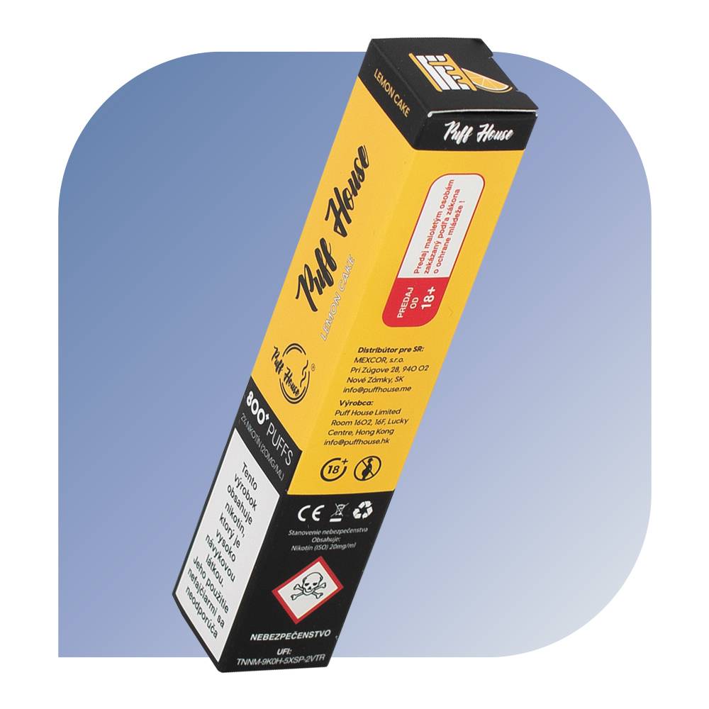 Puff House 800 Puffs - Lemon Cake (20mg/ml) | Gudvio.sk
