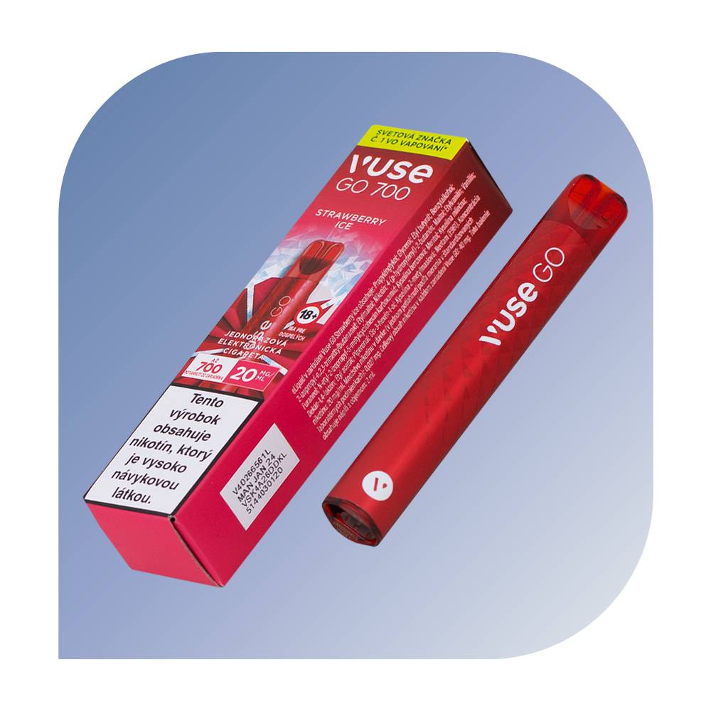 VUSE GO 700 Puffs - Strawberry Ice (20mg/ml) | Gudvio.sk